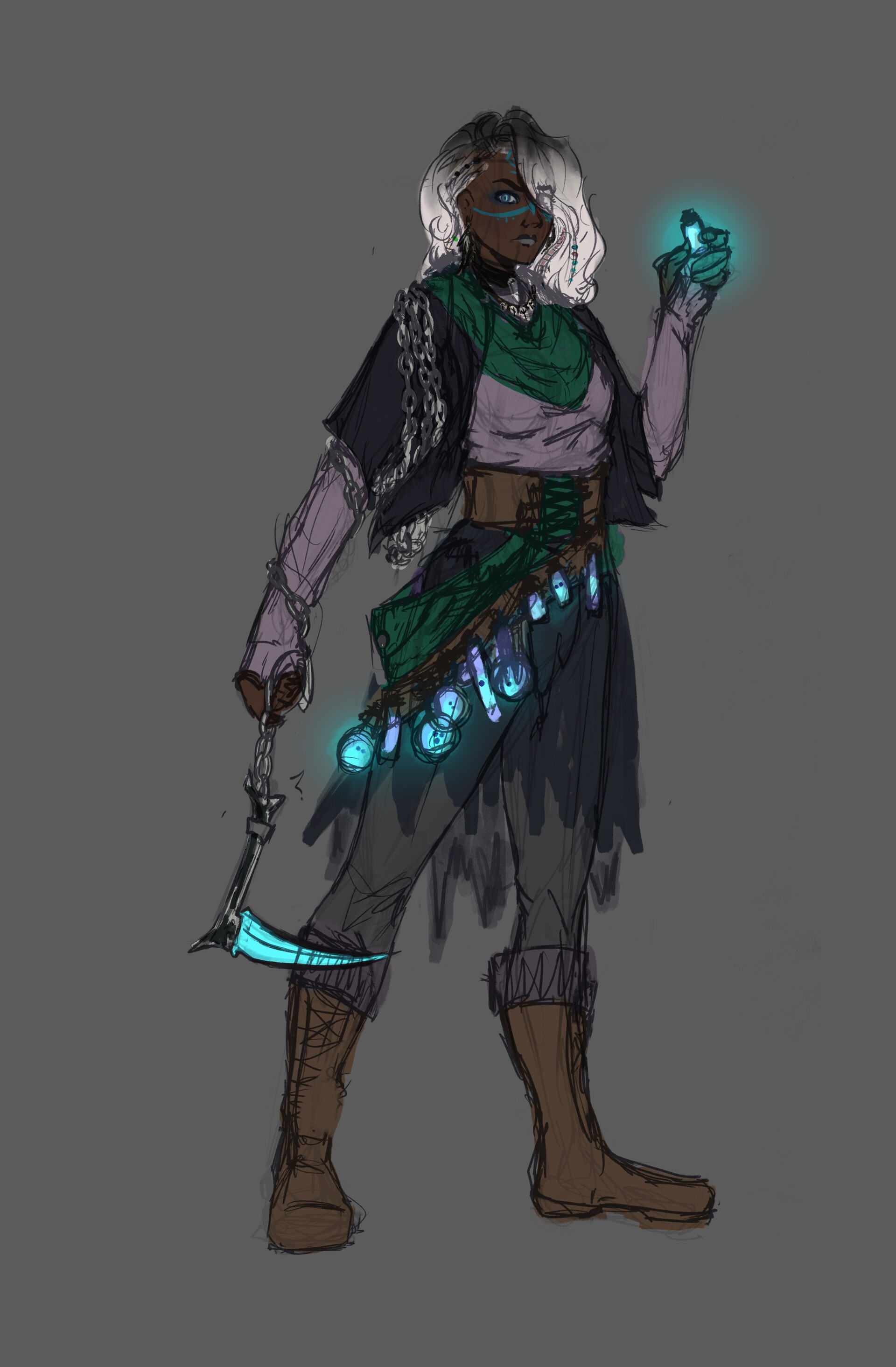 ArtStation - Morrígan the Harbinger - character / prop / familiar design