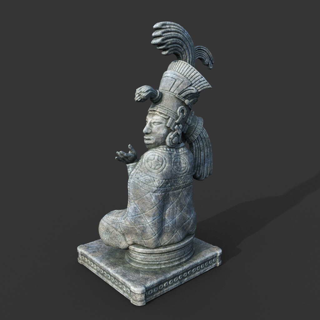 3D Models by 3D Landscape - Low poly Mayan Inca Aztec Statue 220511