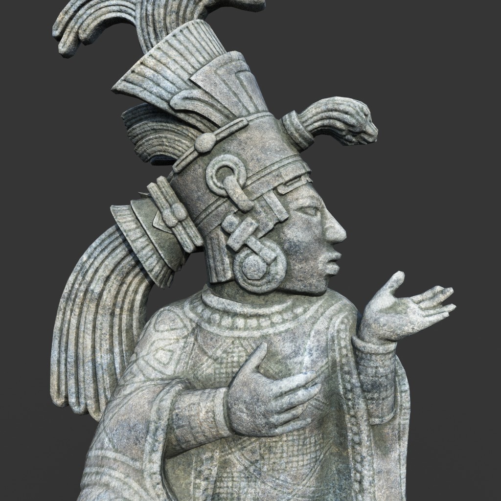 3D Models by 3D Landscape - Low poly Mayan Inca Aztec Statue 220511