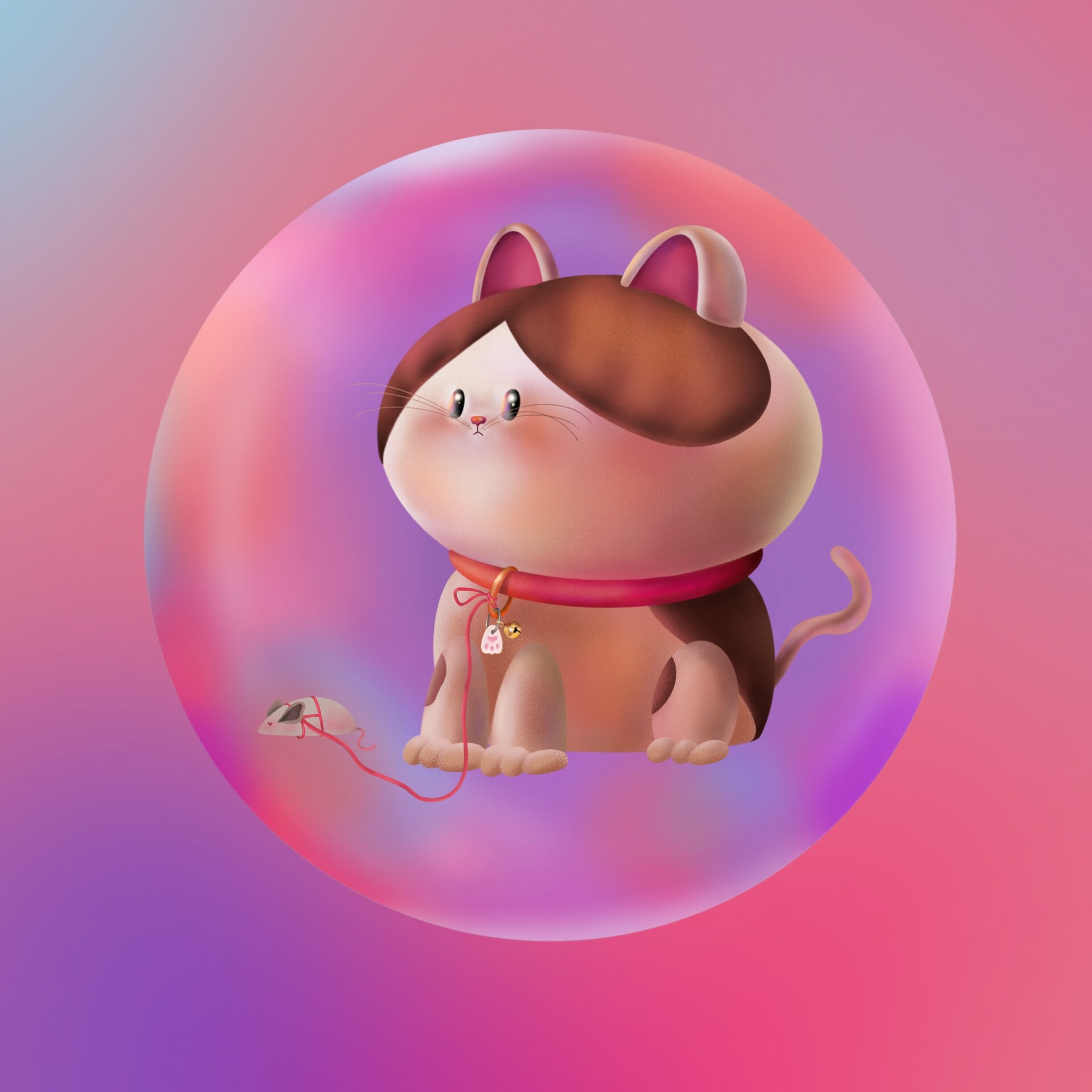 ArtStation - bubble cat