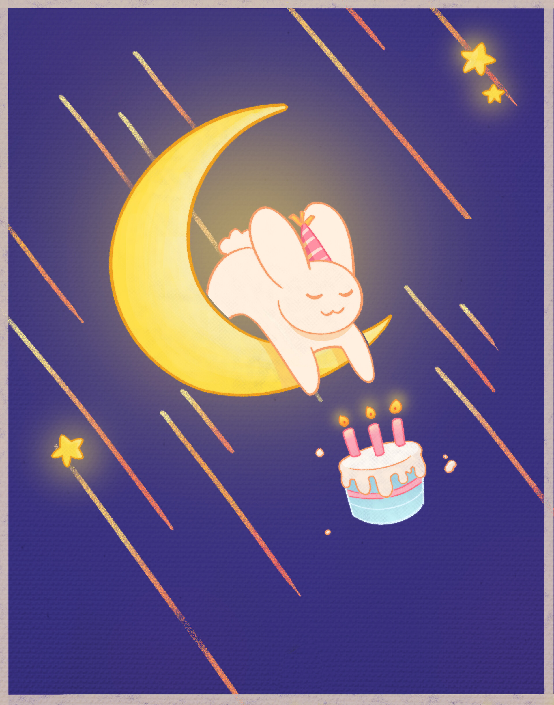 ArtStation - Rabbit- Birthday Illustration