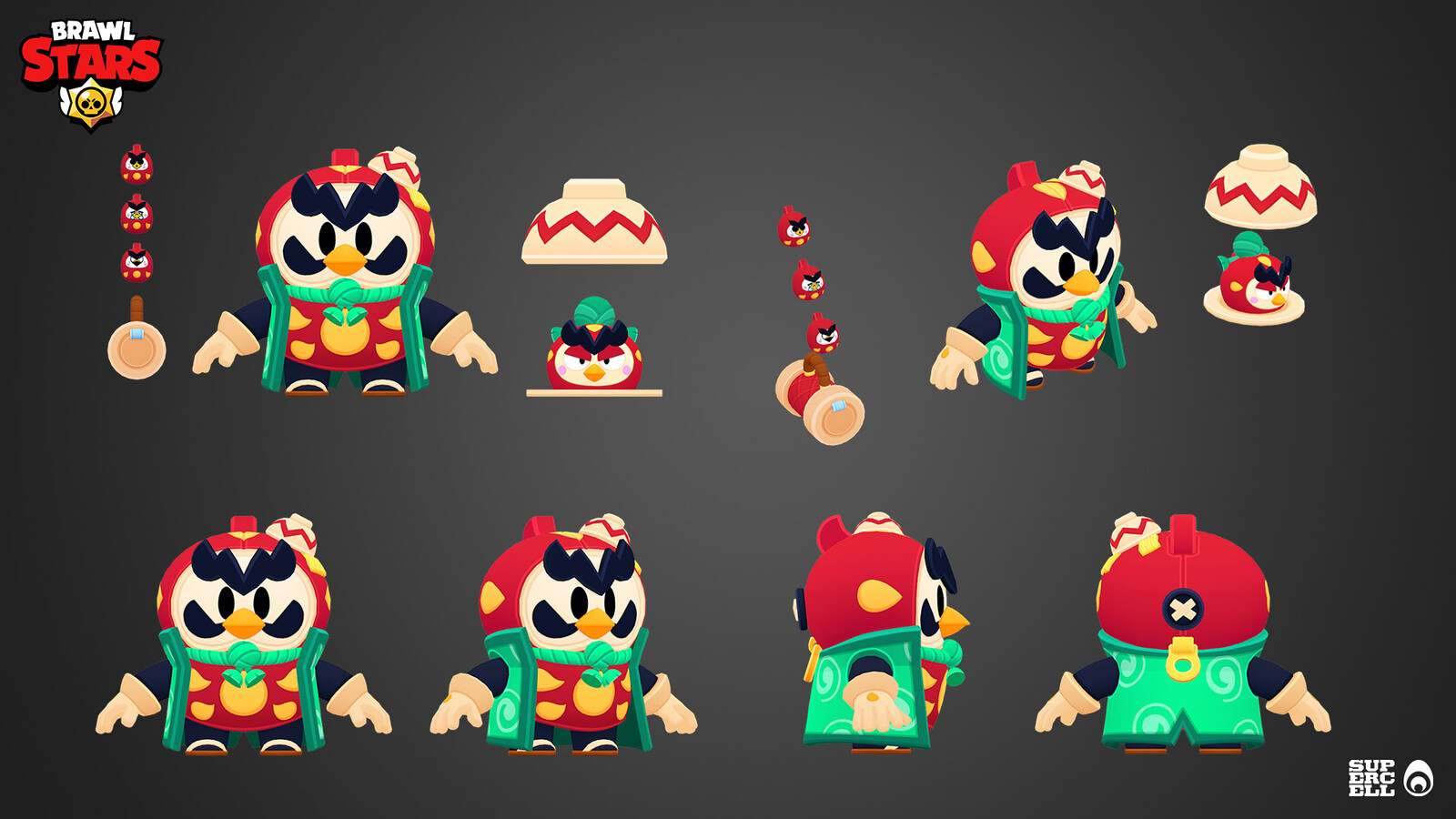 Ocellus - SERVICES - Brawl Stars - Mr. P Daruma Skin