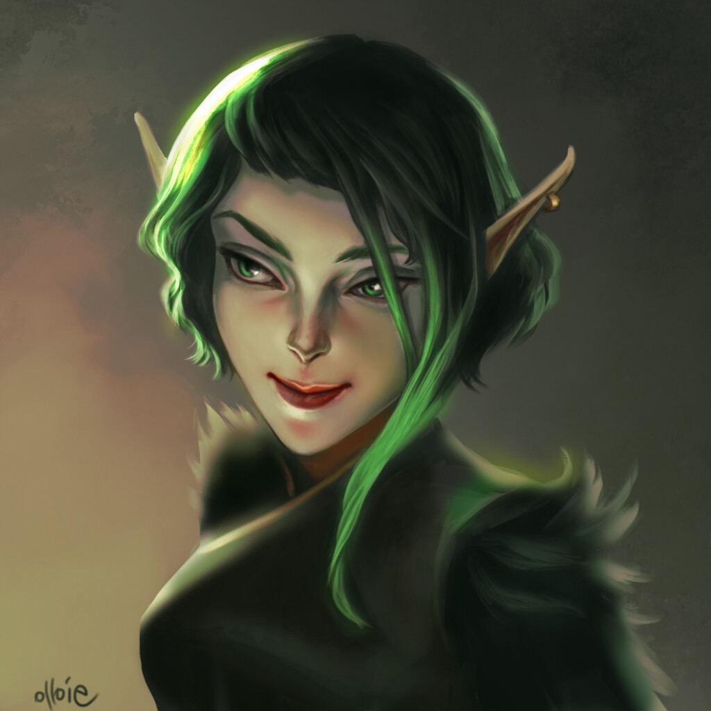 ArtStation - Forest Elf portrait