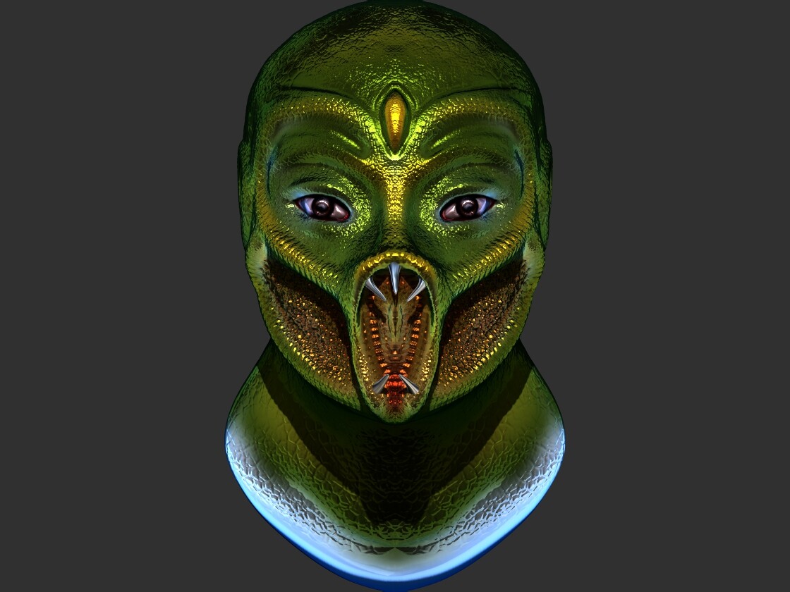 ArtStation - learning Zbrush head model .. character design .. fishmoster
