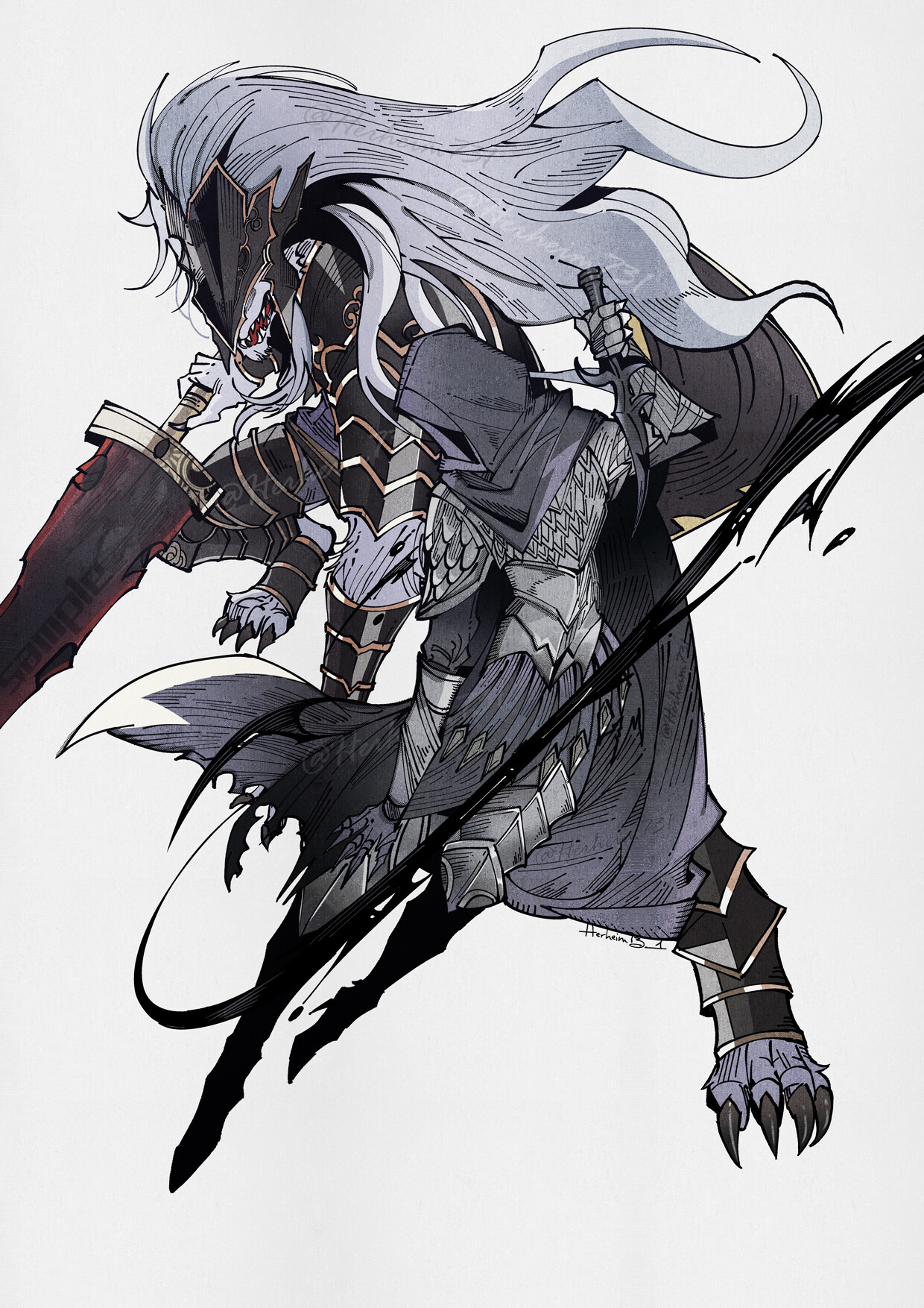 ArtStation - Black Knife Assassins & Maliketh, The Black Blade