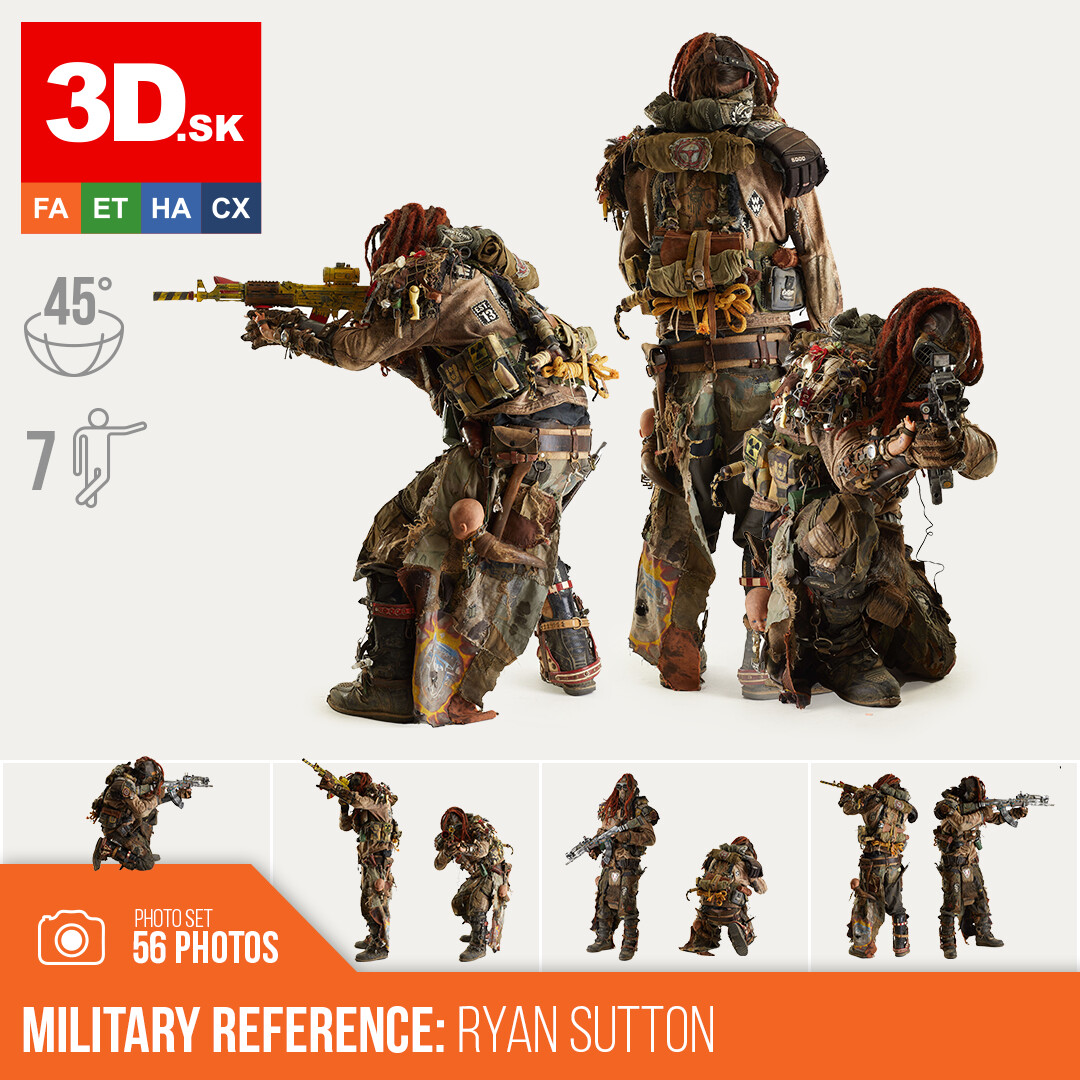 ArtStation - 7 poses of apocalypse warrior.