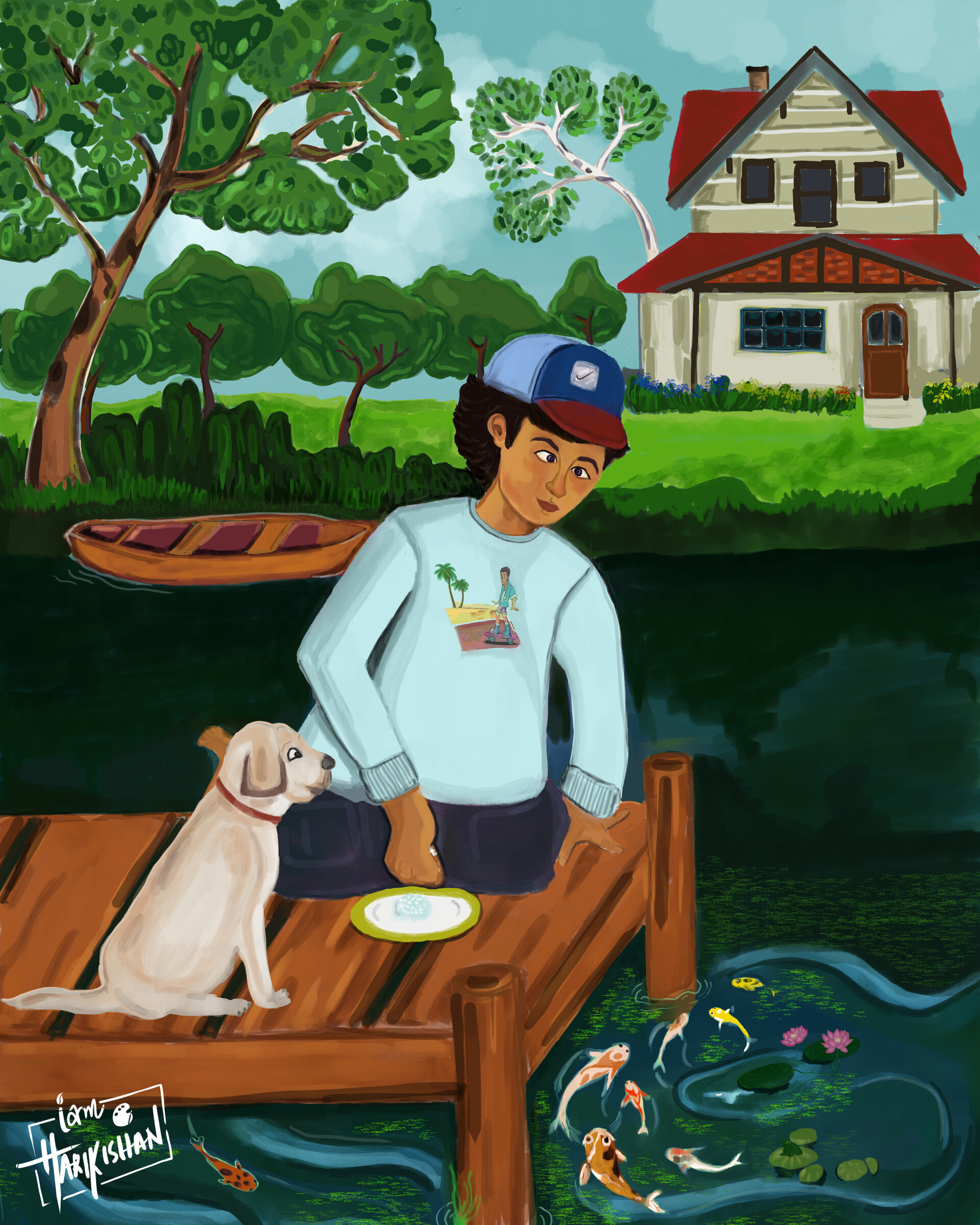 ArtStation - fish feeding