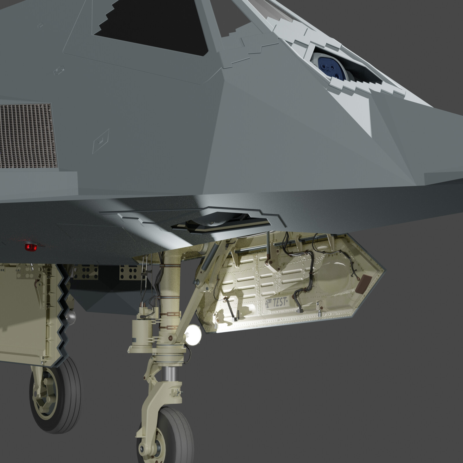 Koldo Gómez - F-117 Nighthawk 3D Model (Stealth Jet with Landing Gear)