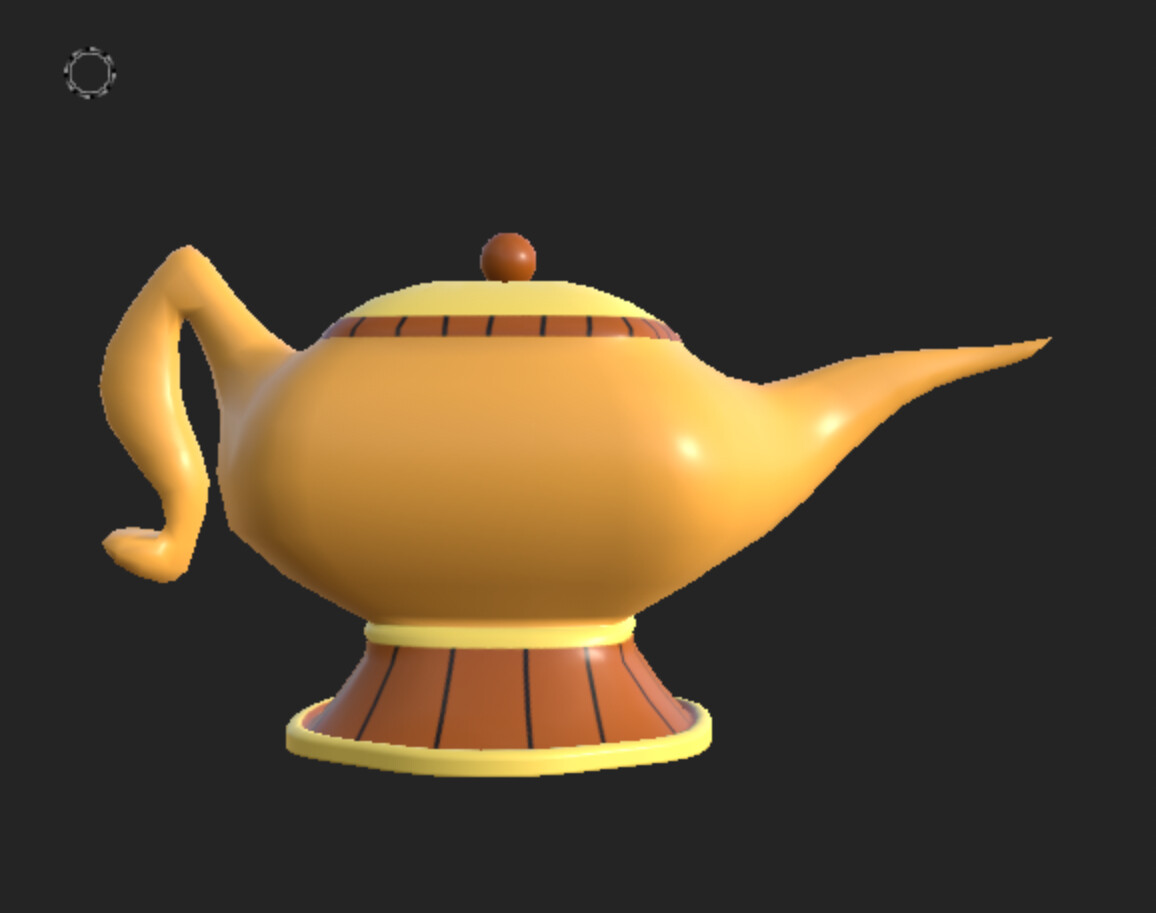 ArtStation - 3D Genie Lamp Colour Model (Improved version)