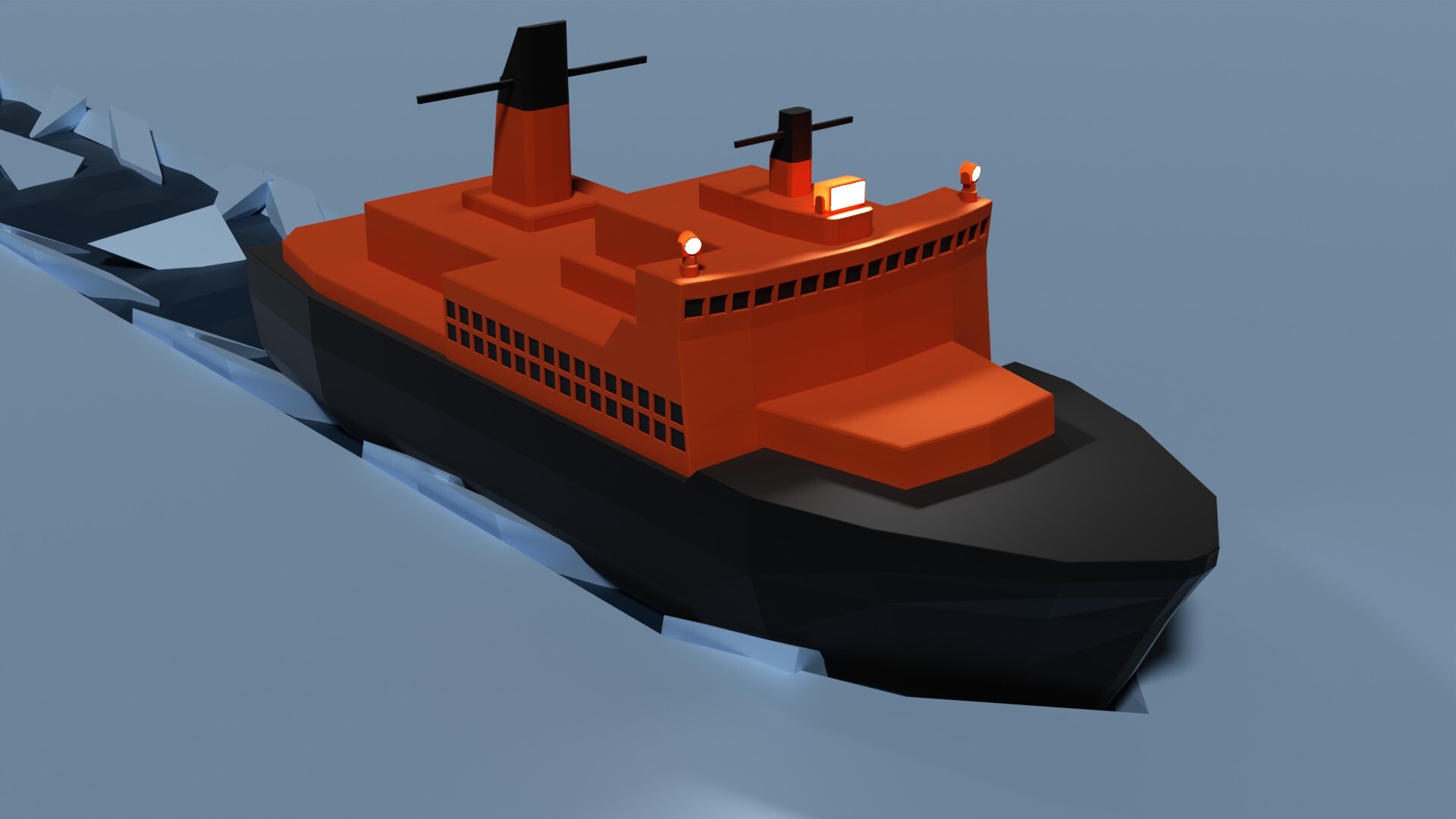 ArtStation - Low poly Icebreaker animated gif