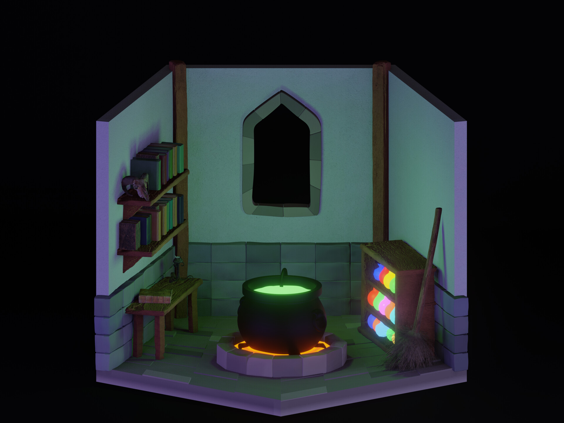 ArtStation - Witch Room - Isometric