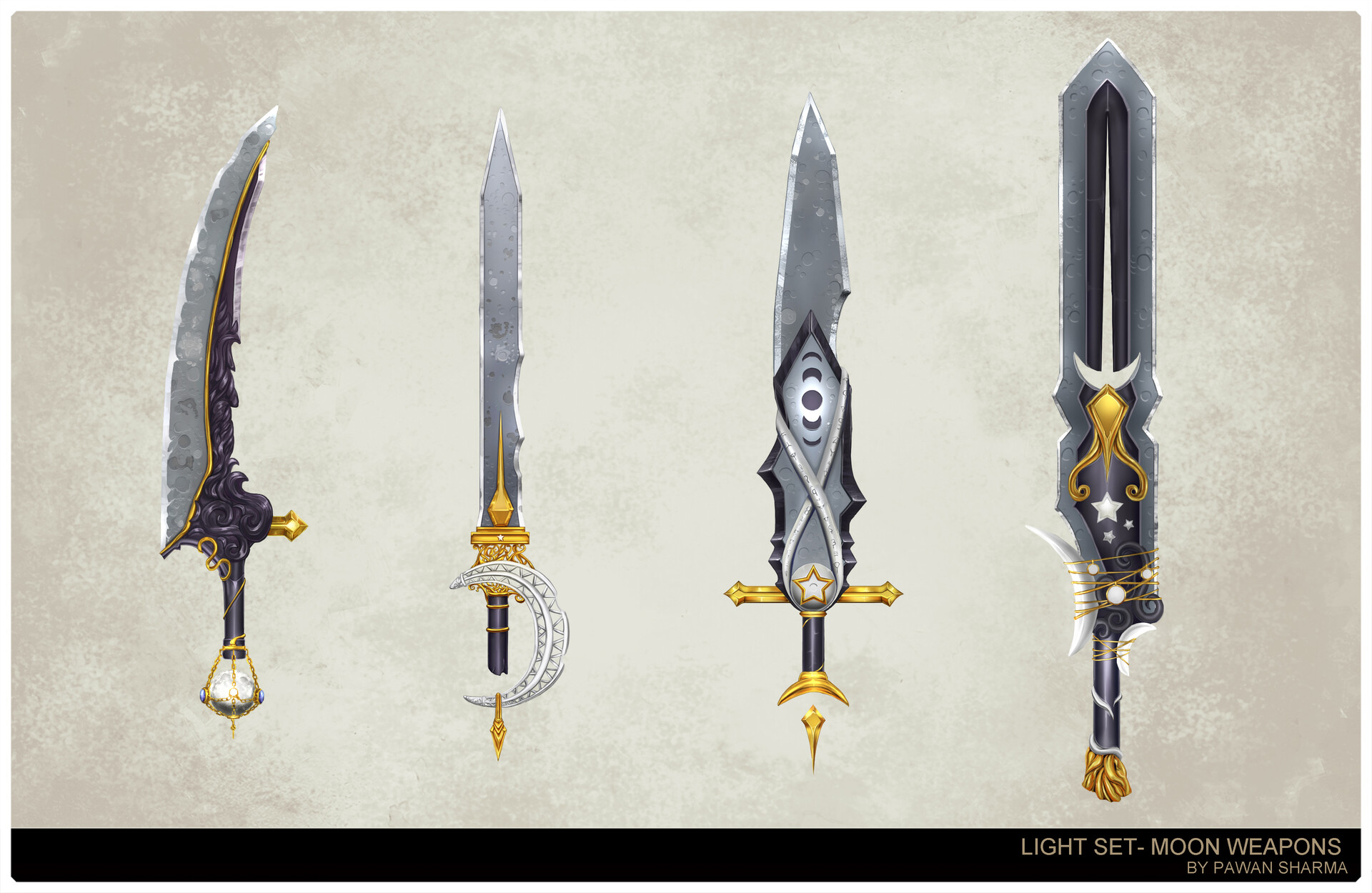 ArtStation - ☪☾ ☽🌚'' Moon Swords '' ☪☾ ☽🌚