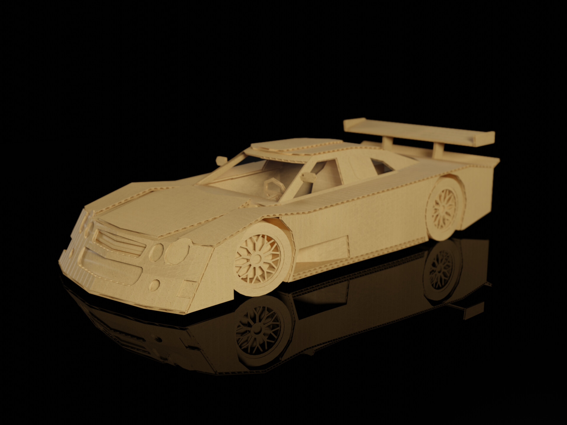 ArtStation - Mercedes-Benz CLK GTR with cardboard