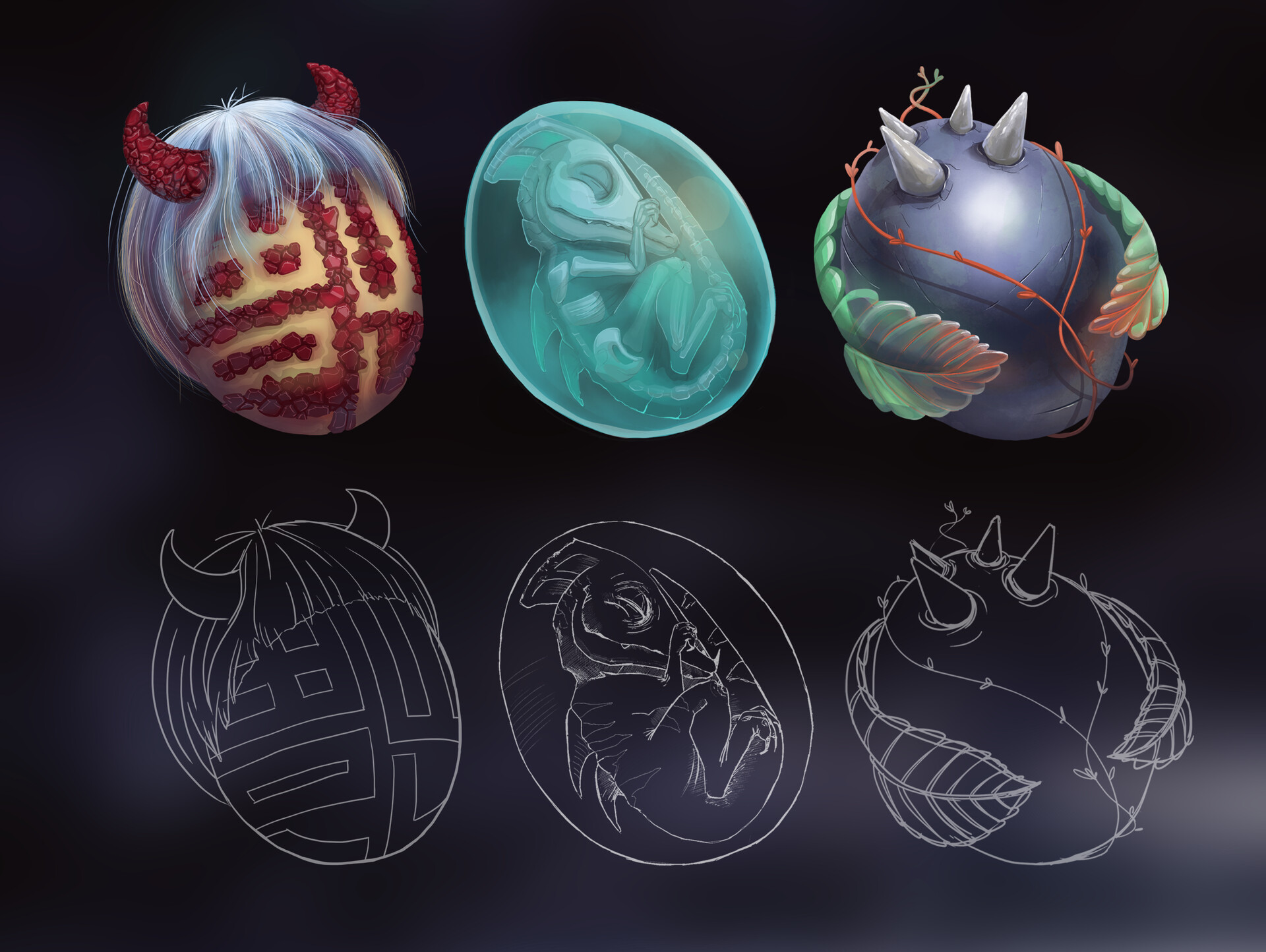 ArtStation - Dragon eggs