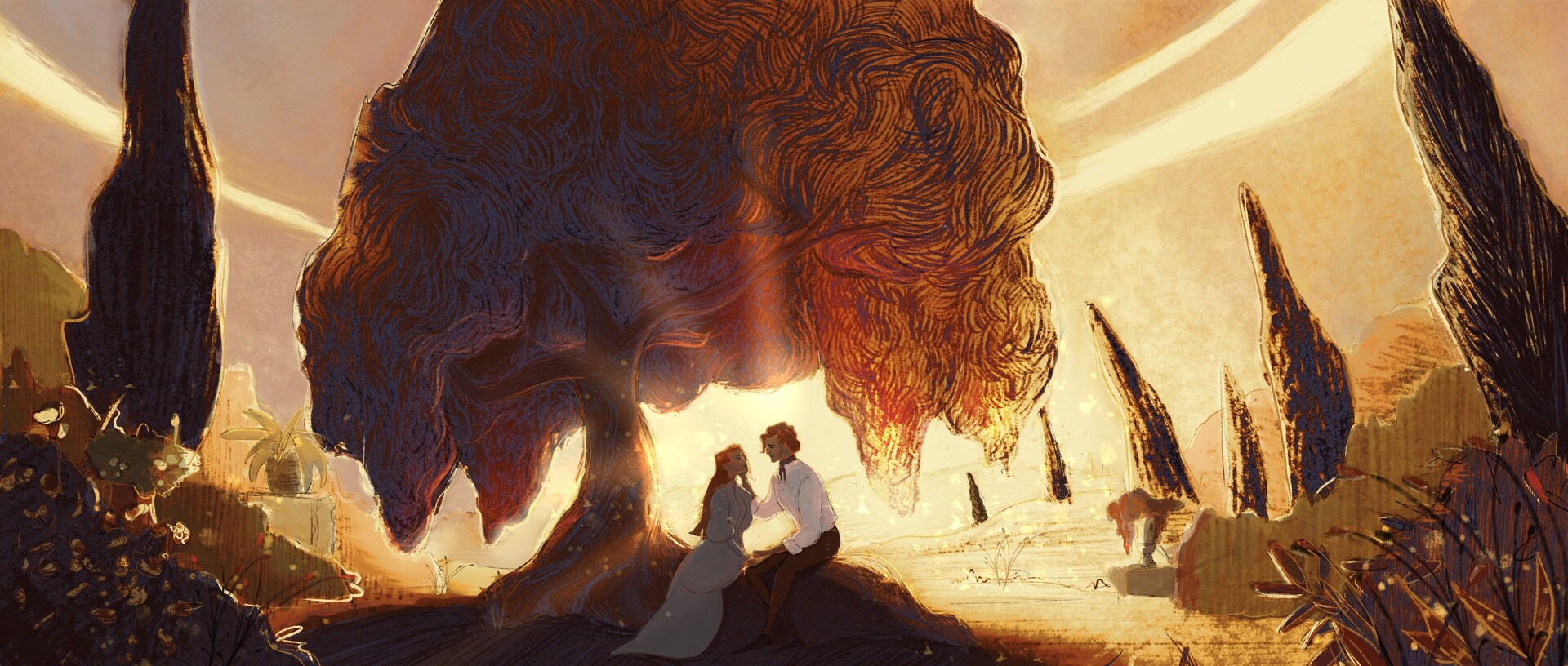 ArtStation - Jane Eyre: Under the tree_keyframe illustration