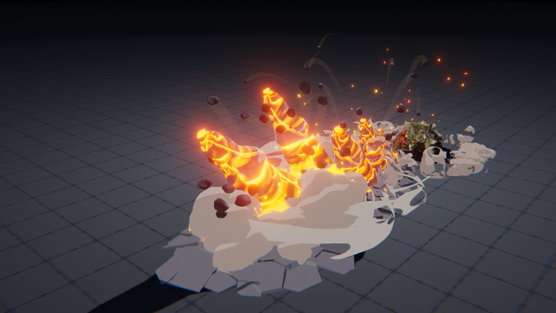 ArtStation - Ground slam attack - Stylized VFX