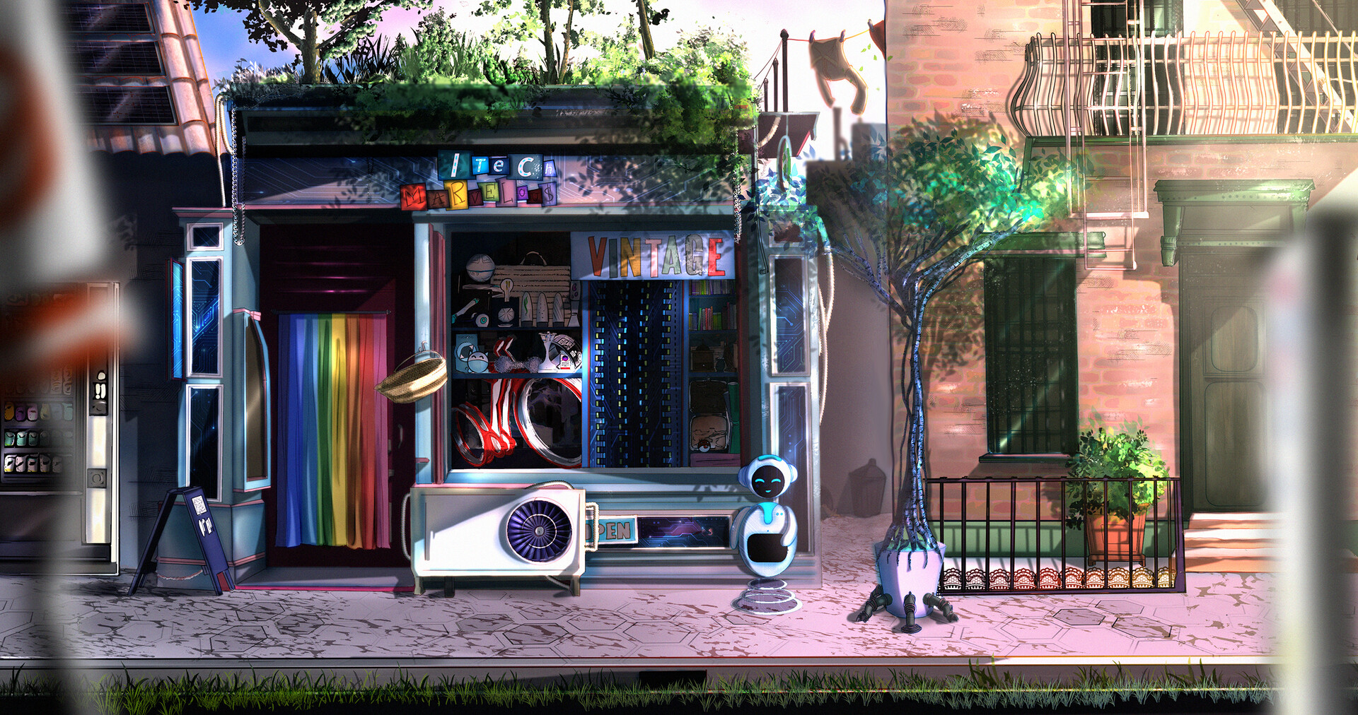 ArtStation - Ceres City's Street Concept Art