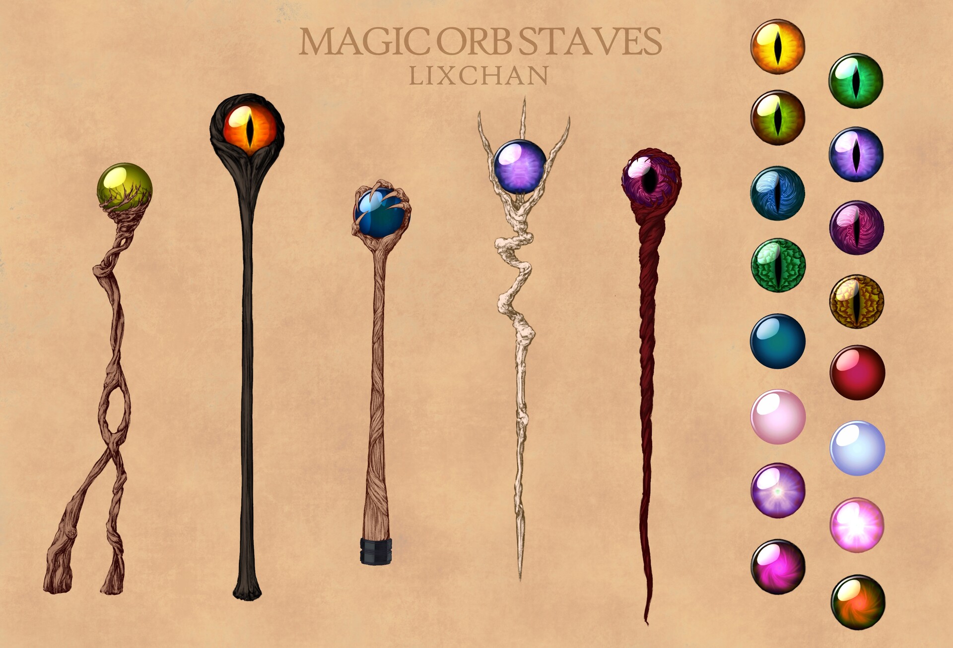 LIX CHAN - Magic orb staves