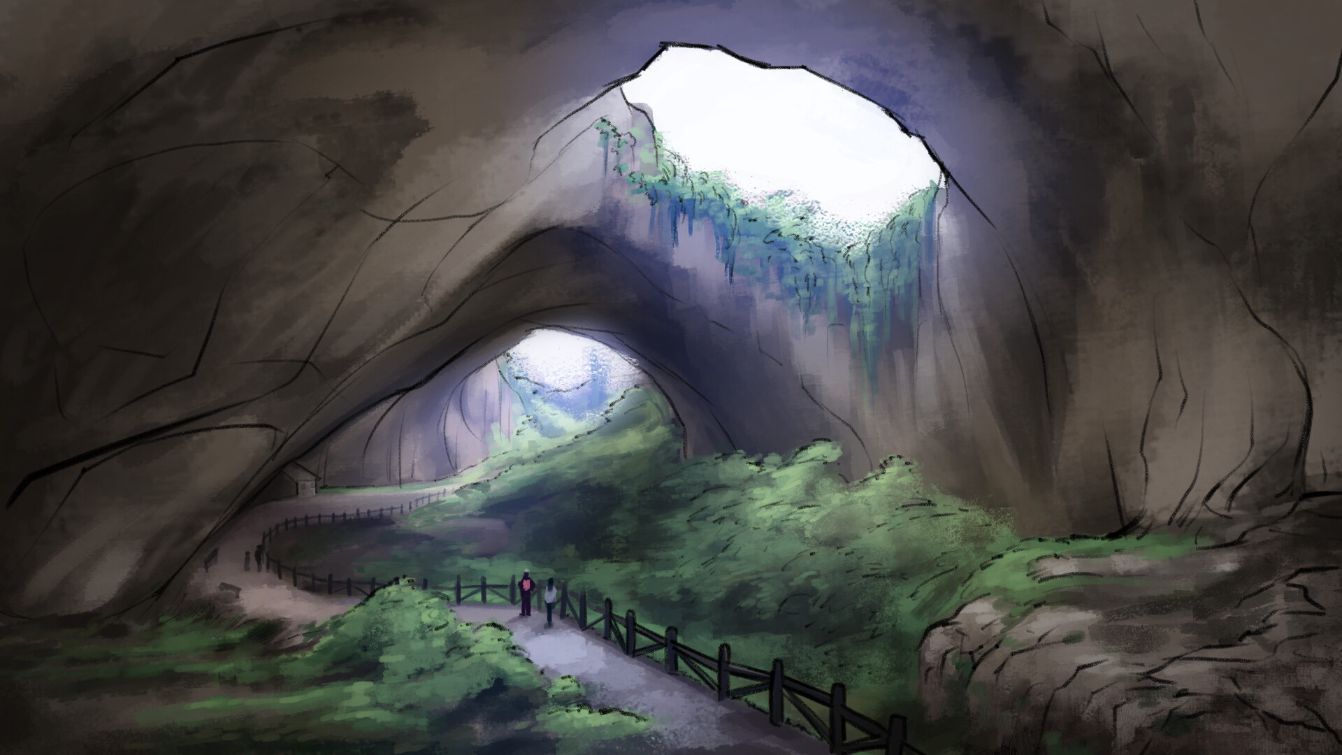 ArtStation - Landscape study - Devetashka cave