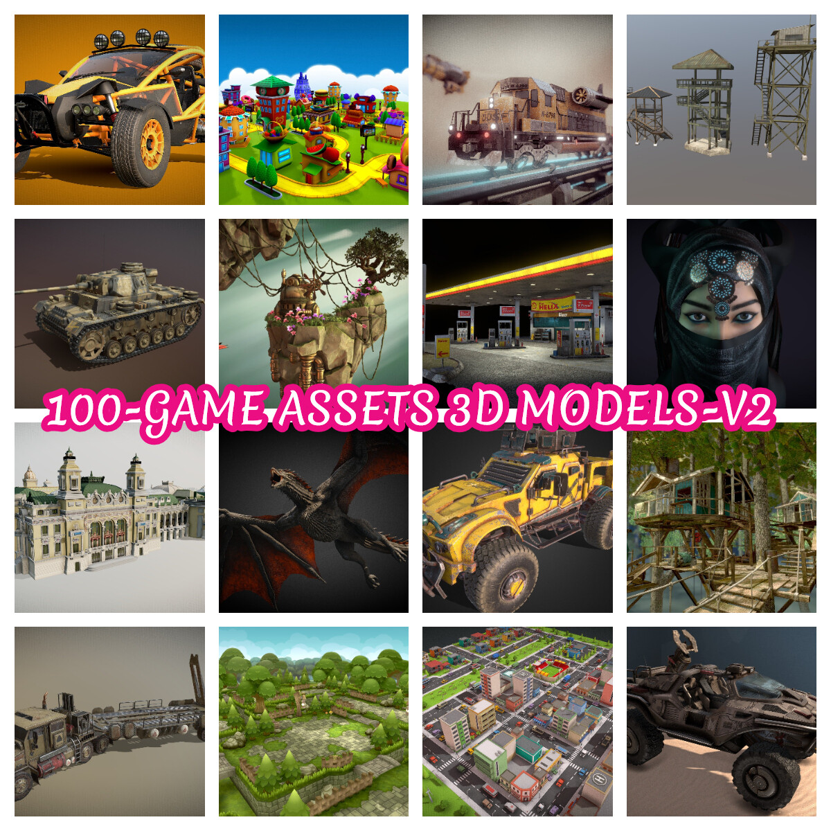 ArtStation - GET THIS 100 MEGA PACK FOR ONLY $300 - 100-Game Assets 3d ...