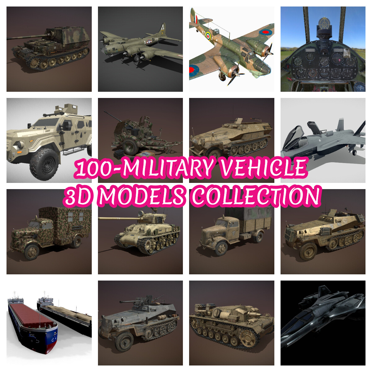 ArtStation - GET THIS 100 MEGA PACK FOR ONLY $300 - 100-Military ...