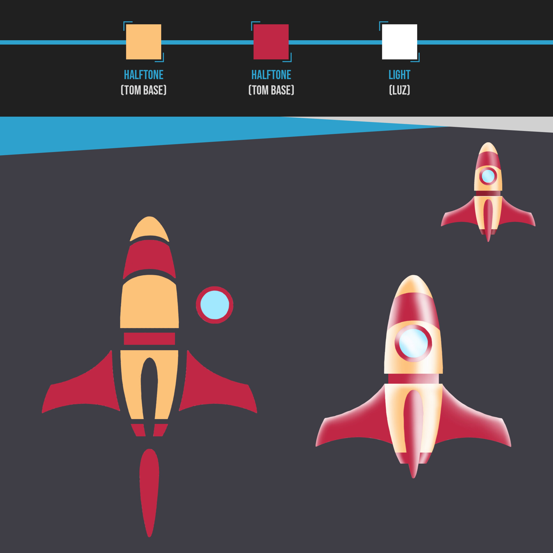 ArtStation - Final Rocket - Basic Shapes and Lighting