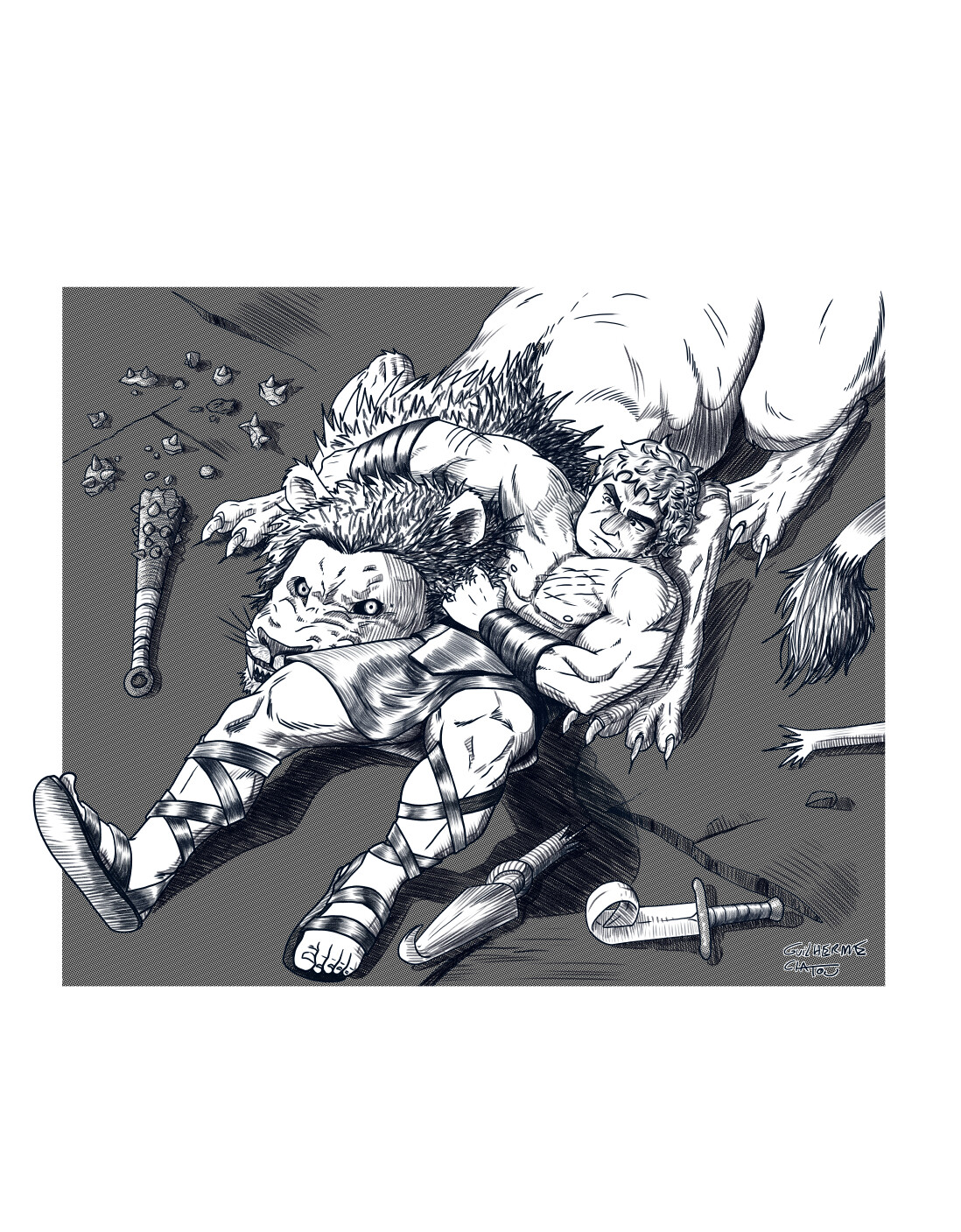 how to draw the nemean lion step by step