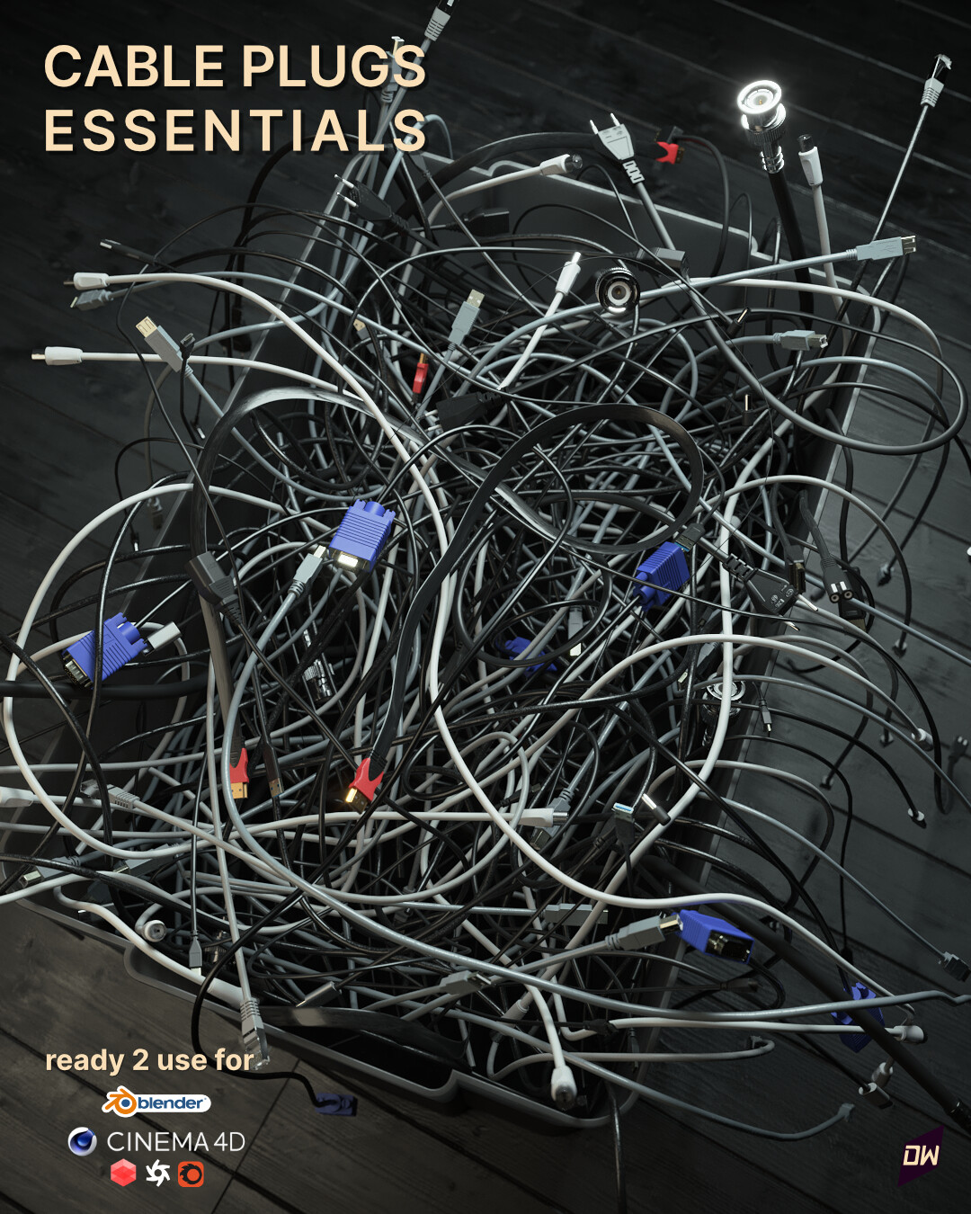 ArtStation - Cable Plugs