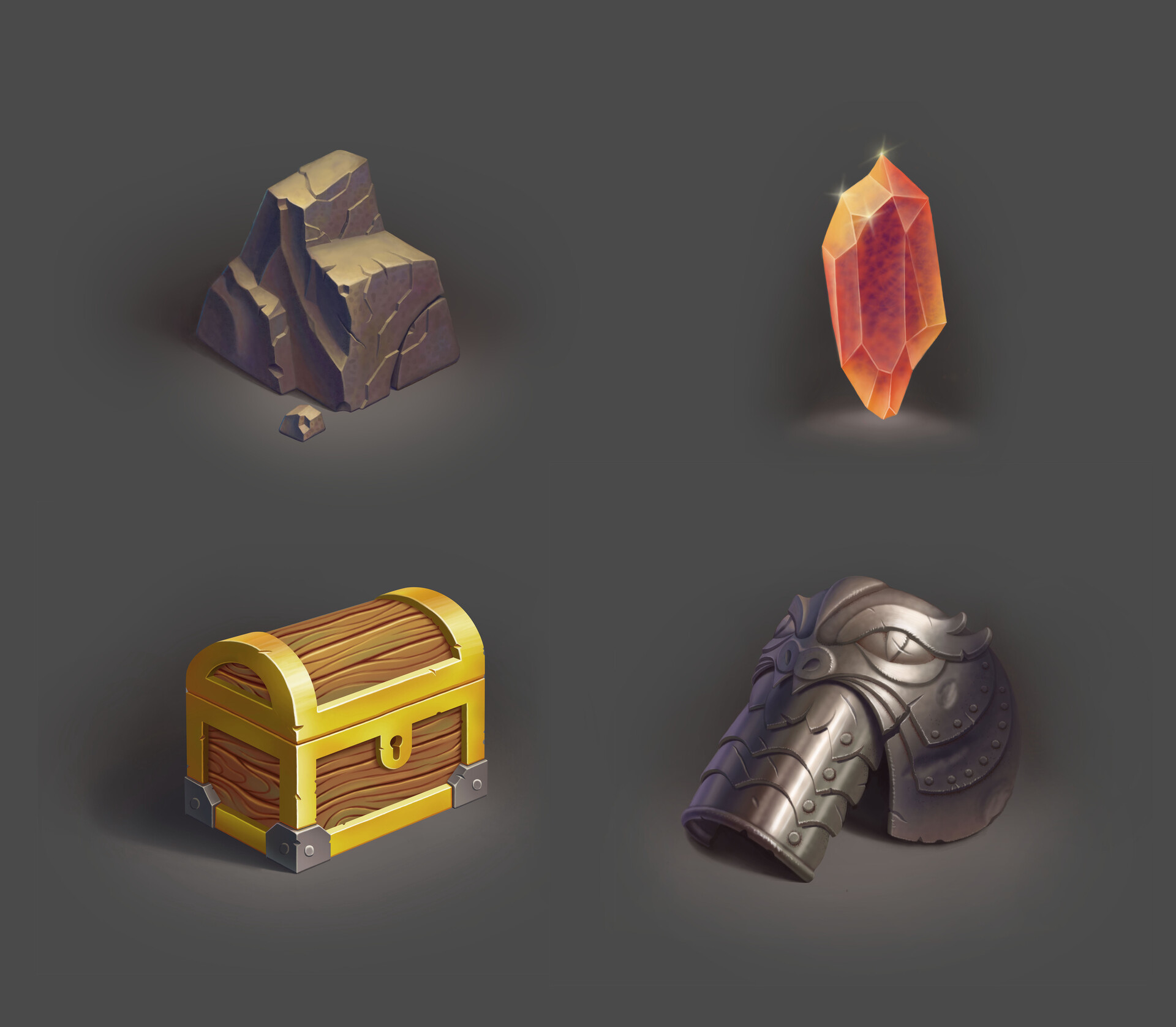 ArtStation - 2D art objects from different materials.