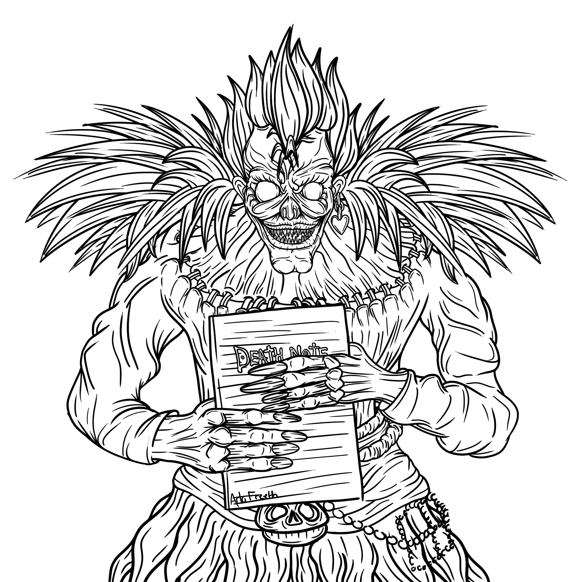ryuk death note coloring pages