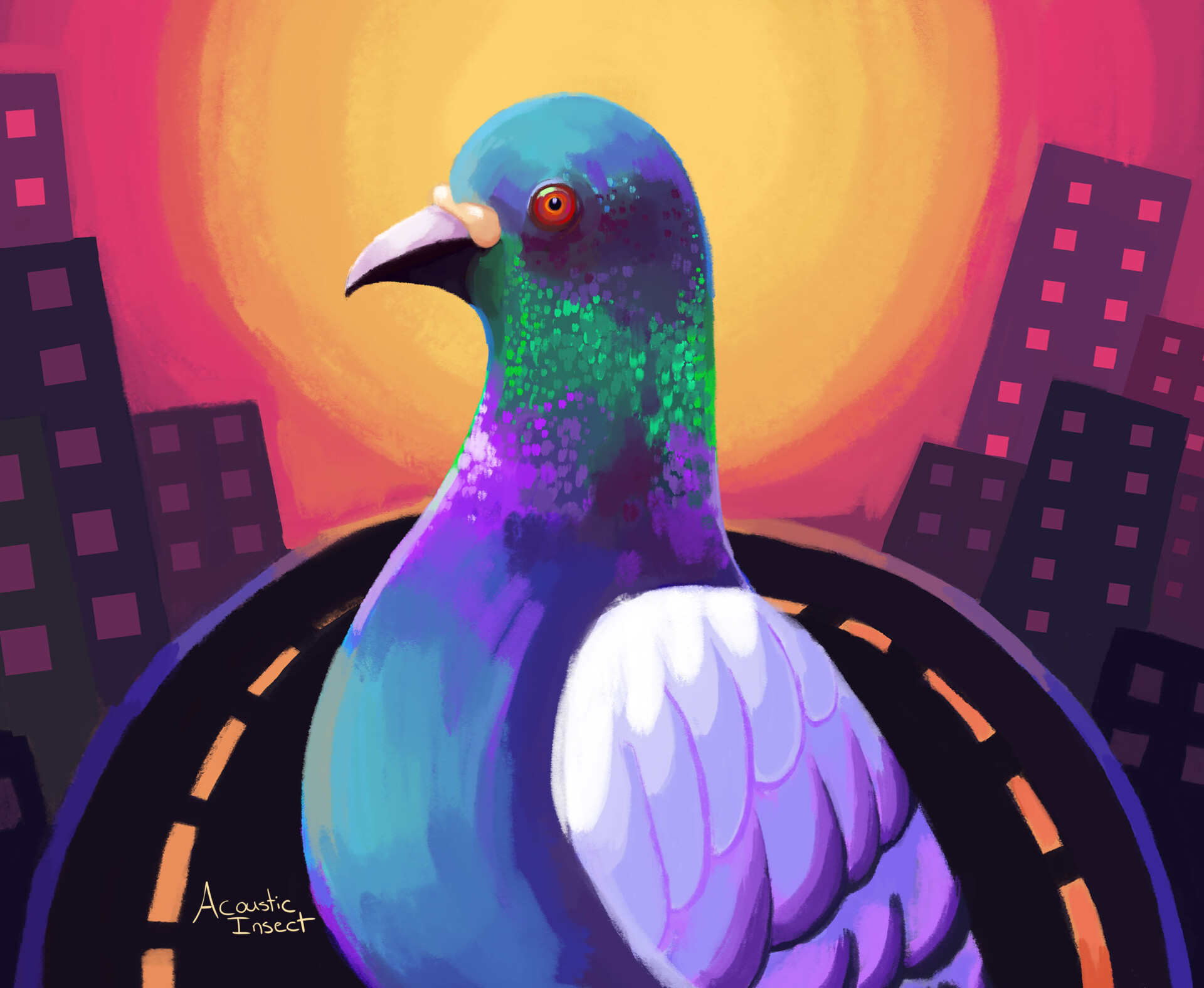 ArtStation - Neon Pigeon