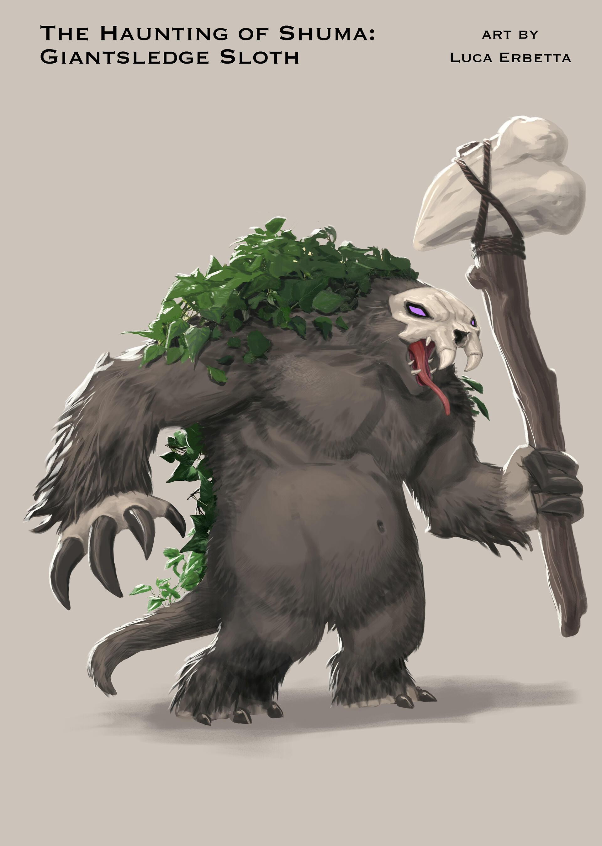 ArtStation - Character design - Giantsledge Sloth