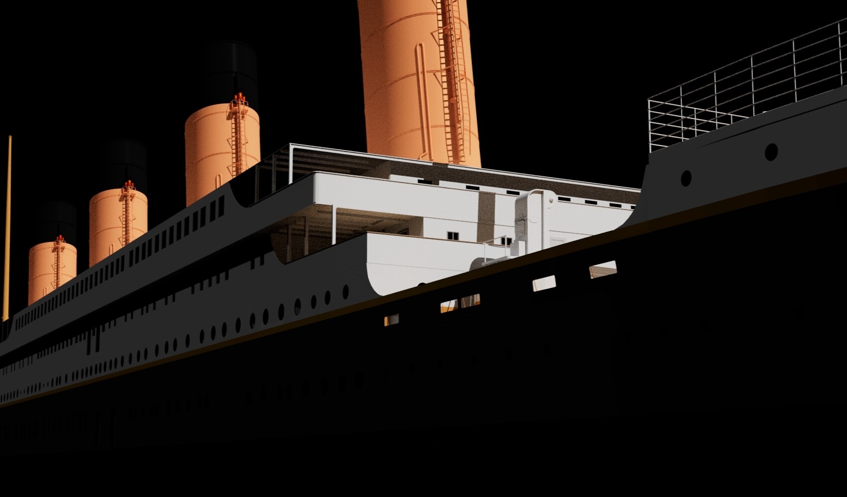 ArtStation - RMS Titanic A-Deck completed.