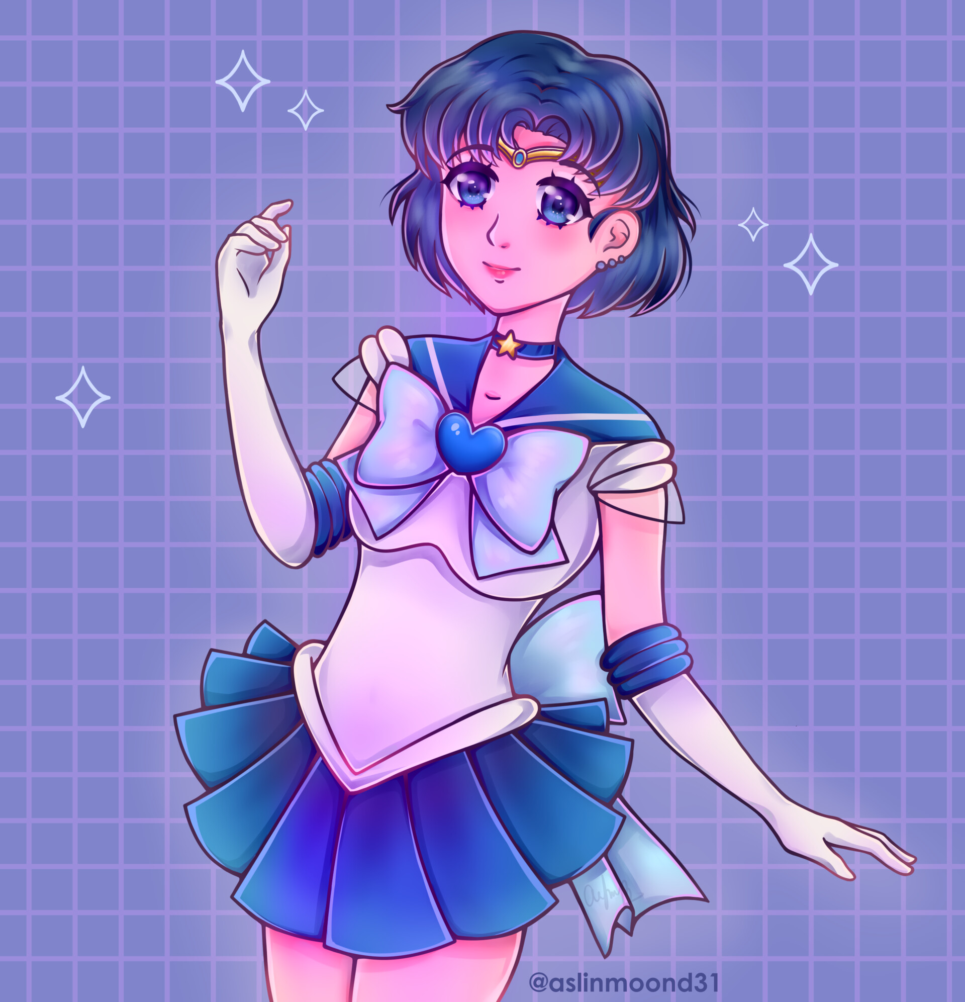 how to draw sailor mercury from sailor moon crystal