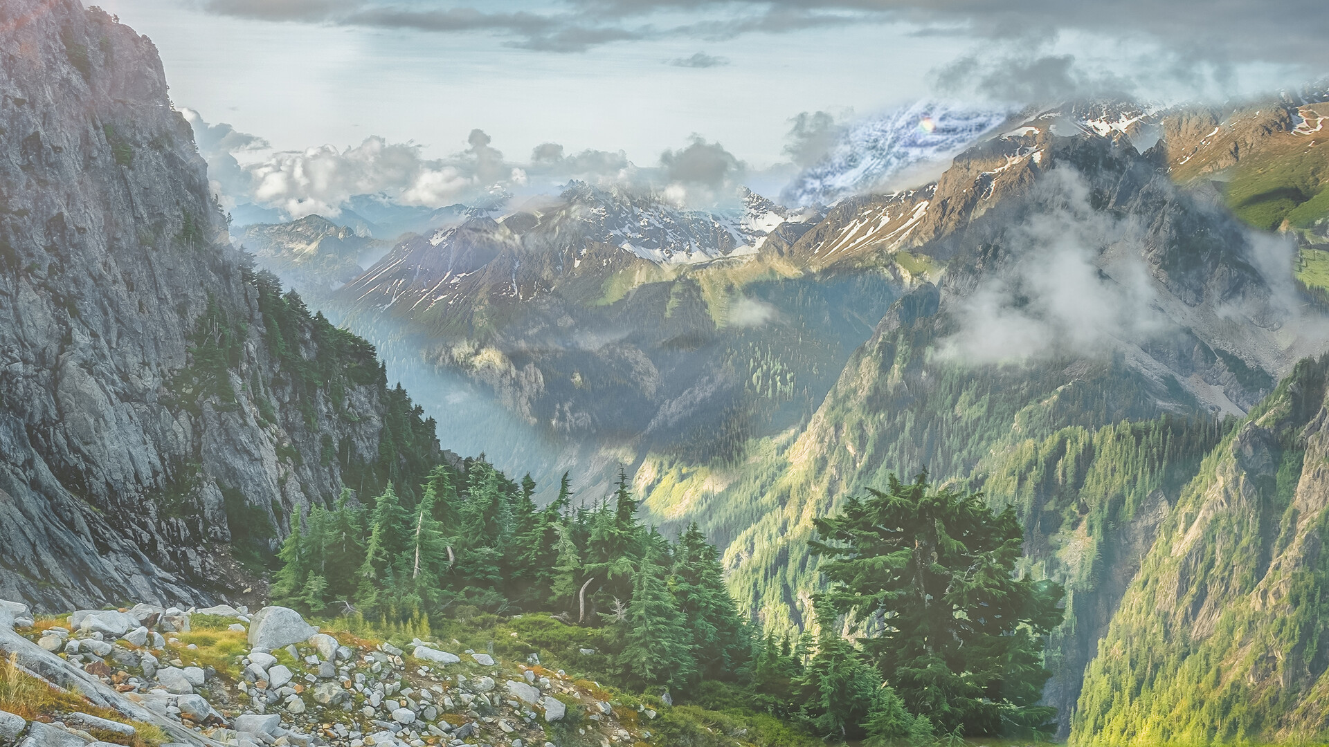 ArtStation - Mountain Forest Matte Painting