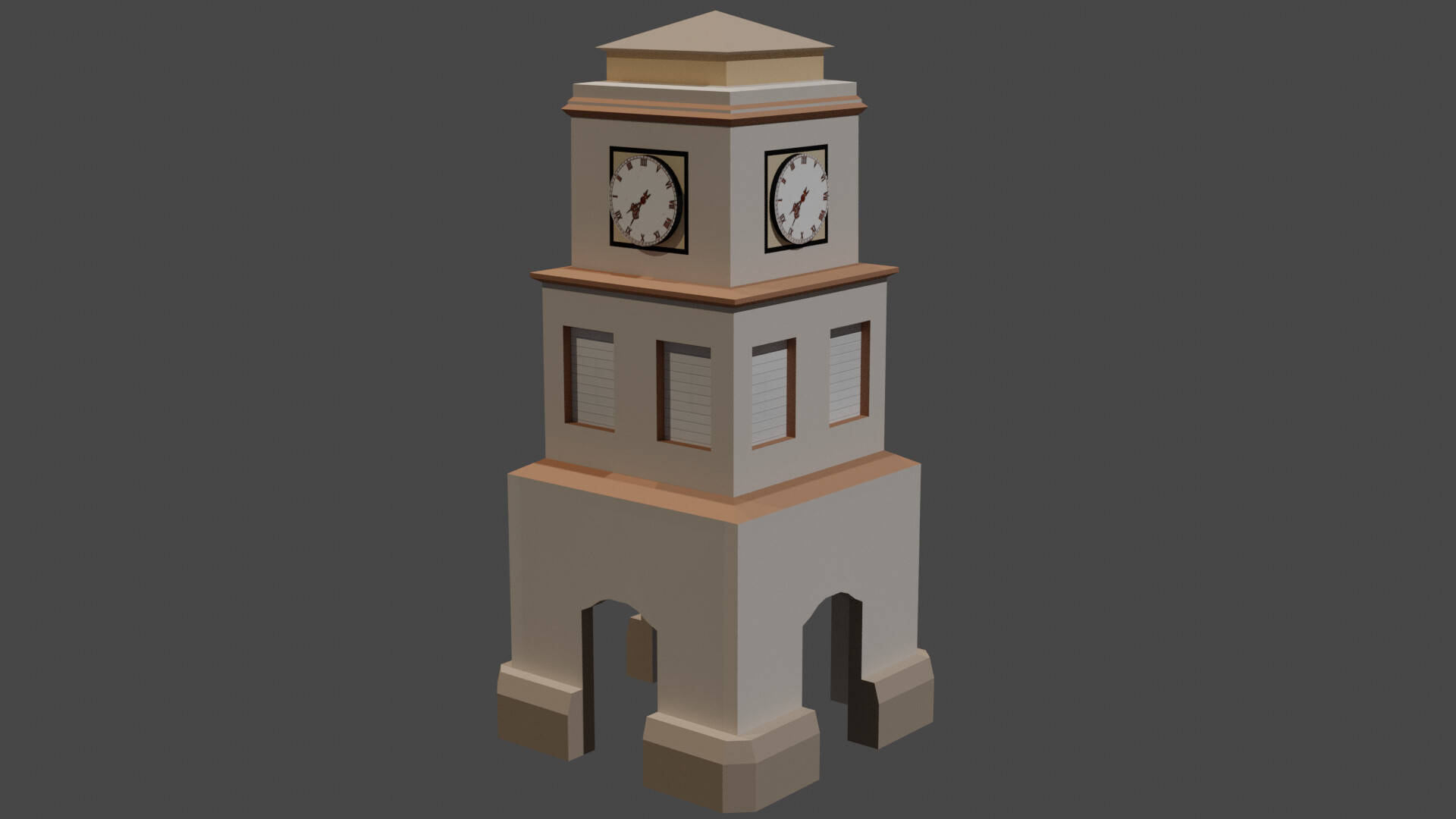 ArtStation - Low Poly Watch Tower