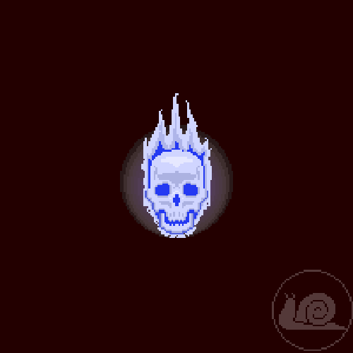 Animated Skull On Fire