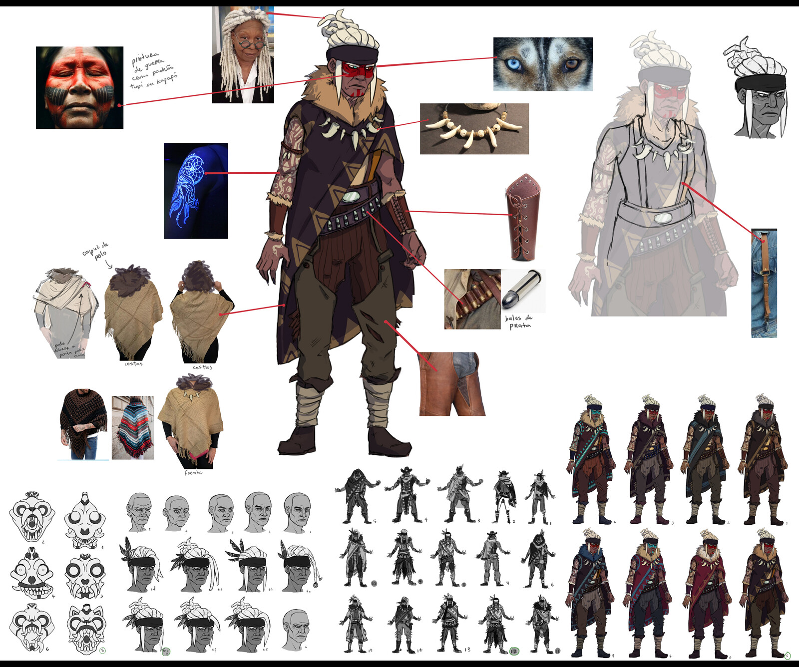 Alice Monstrinho - Veyah - Main character concept art + 3d textures