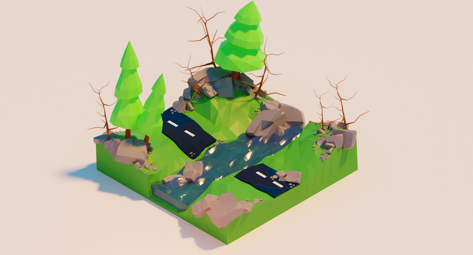 ArtStation - Low Poly Forest