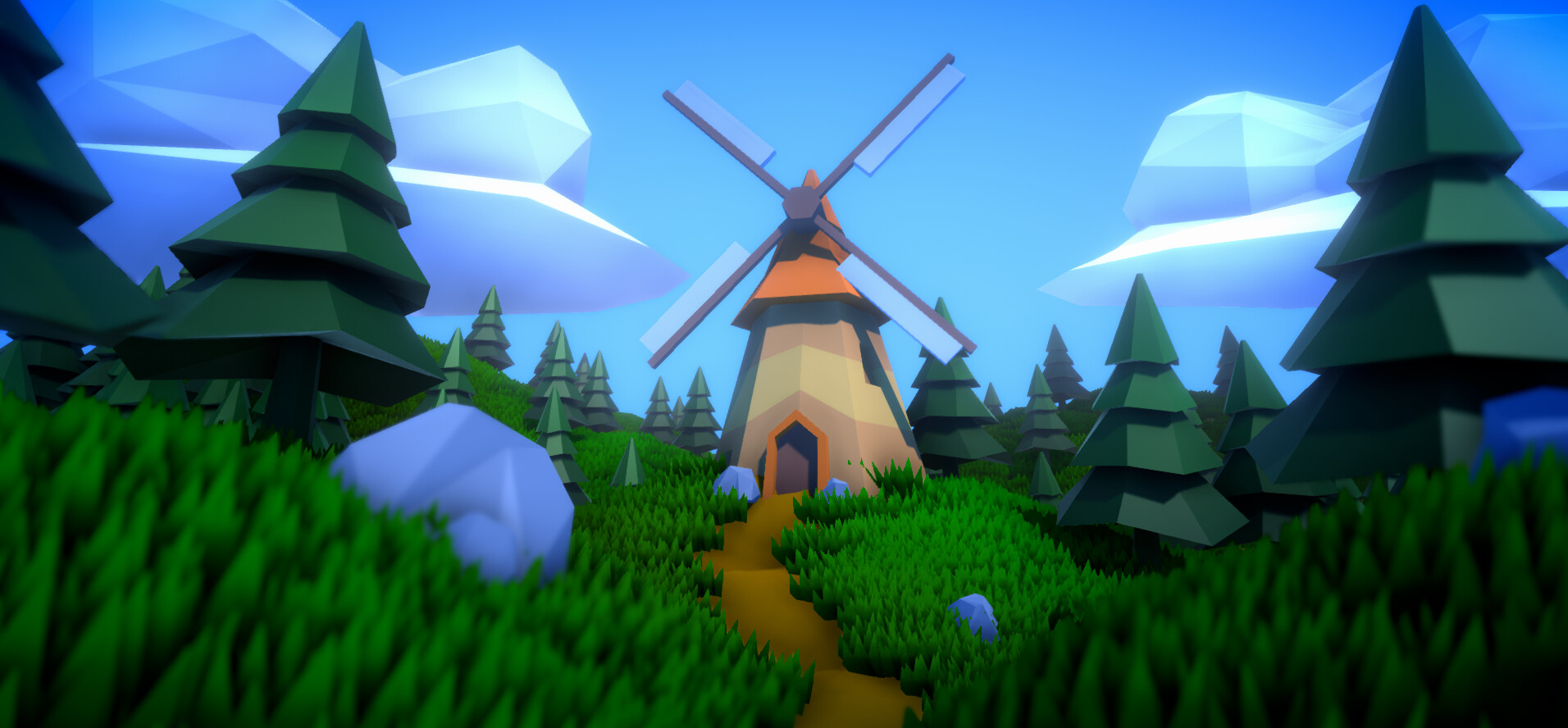 ArtStation - Low Poly Windmill