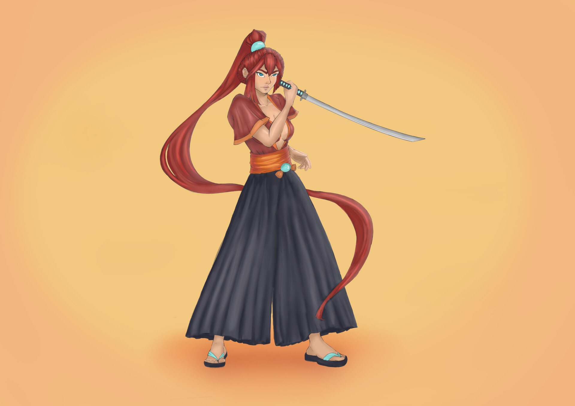 ArtStation - Character Concept Samurai Girl - YUNA