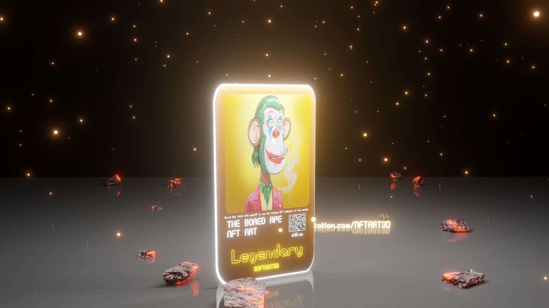 ArtStation - Animated 3D NFT Collectible Card Blender Template File #7 ...