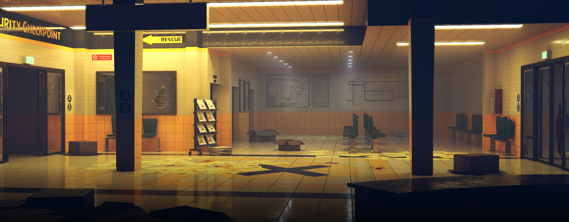 ArtStation - Final Exam Concept Art - Recreated in Maya