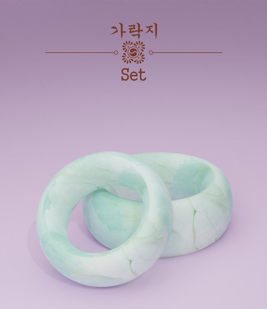 ArtStation - 옥 가락지 - Traditional Korean Jade Rings