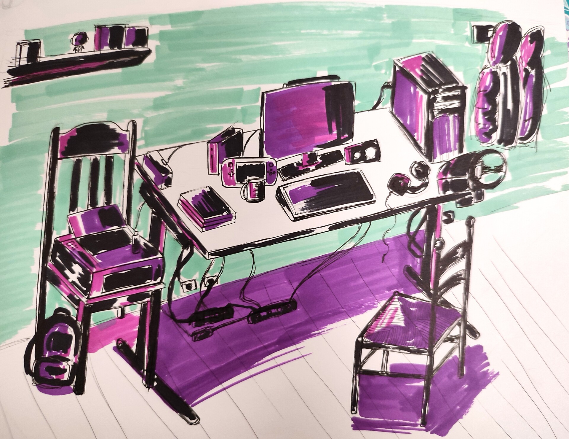 ArtStation - Home Office drawing