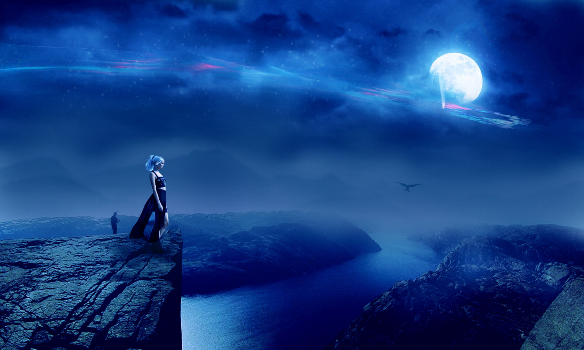 ArtStation - Girl looking over river