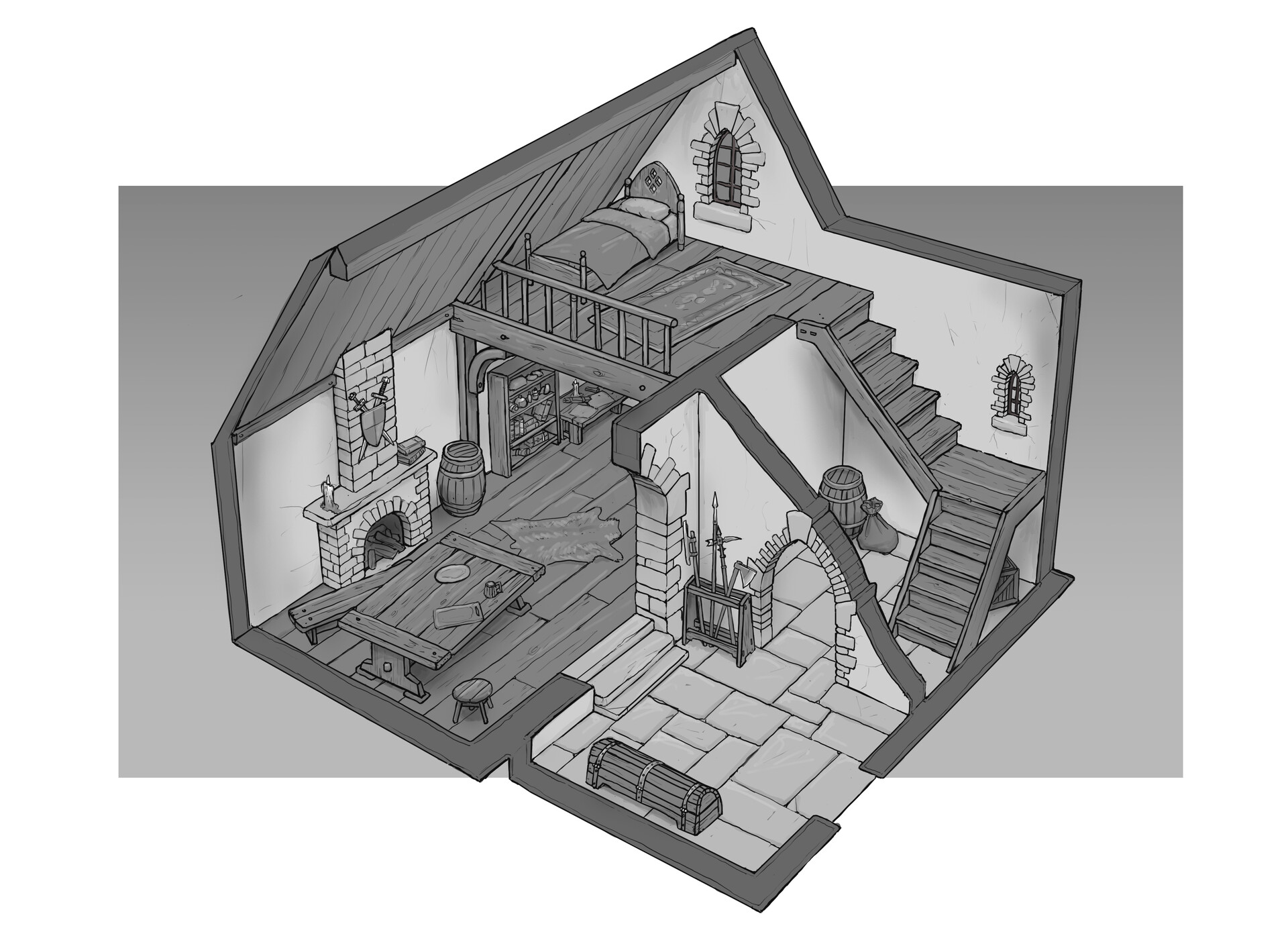 ArtStation - Adventurer's Hideout Interior