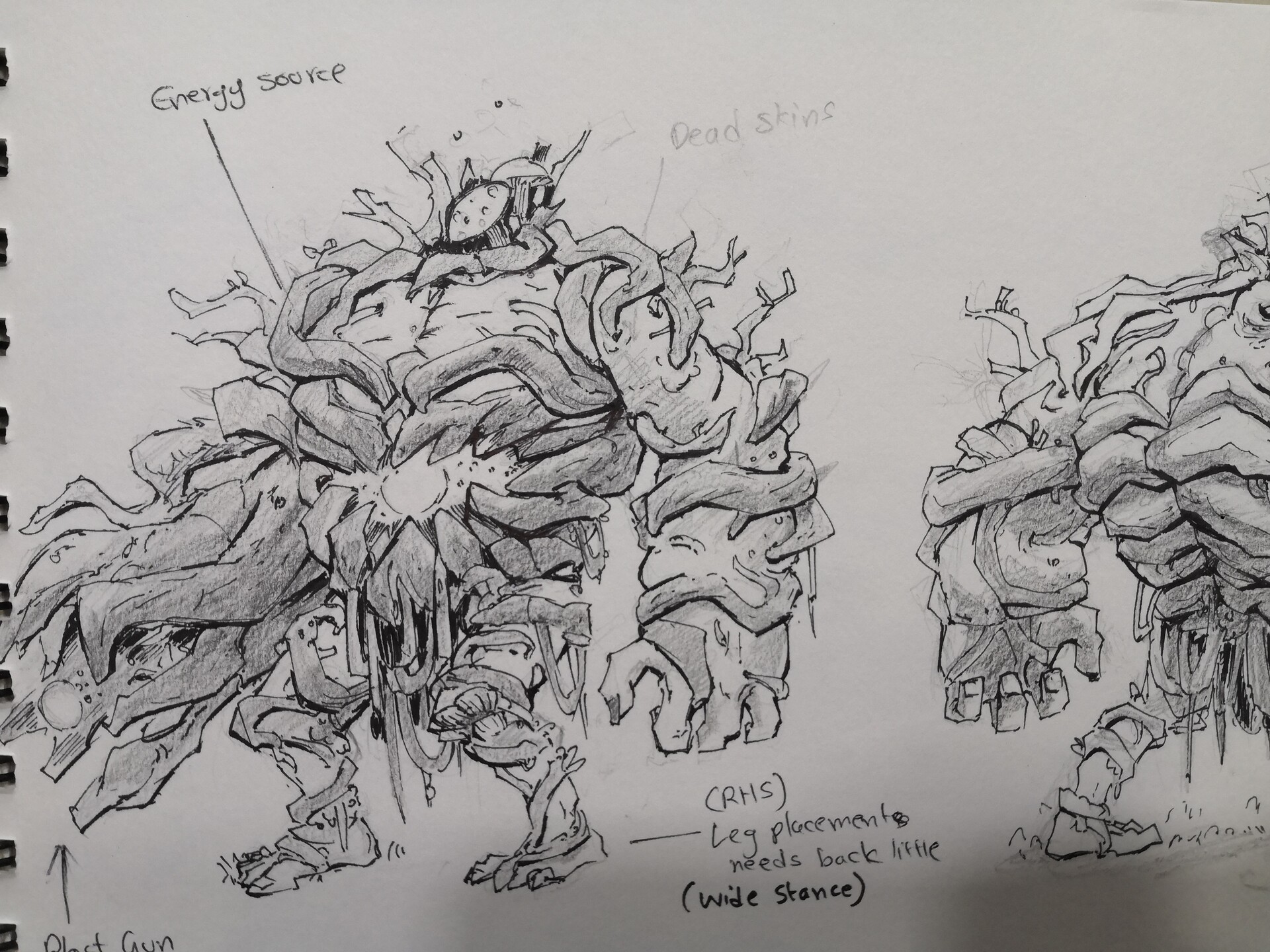 ArtStation - Double head Monster 2d game concept (with ultimate form)