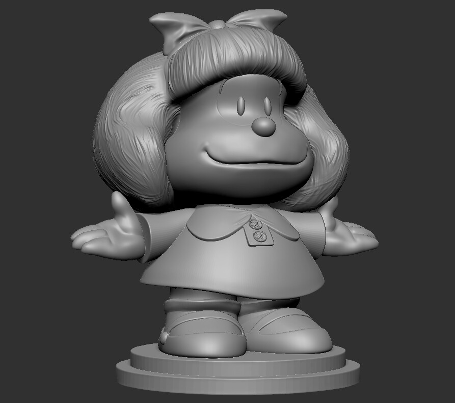 ArtStation - Mafalda (from 3d model to 3d print)
