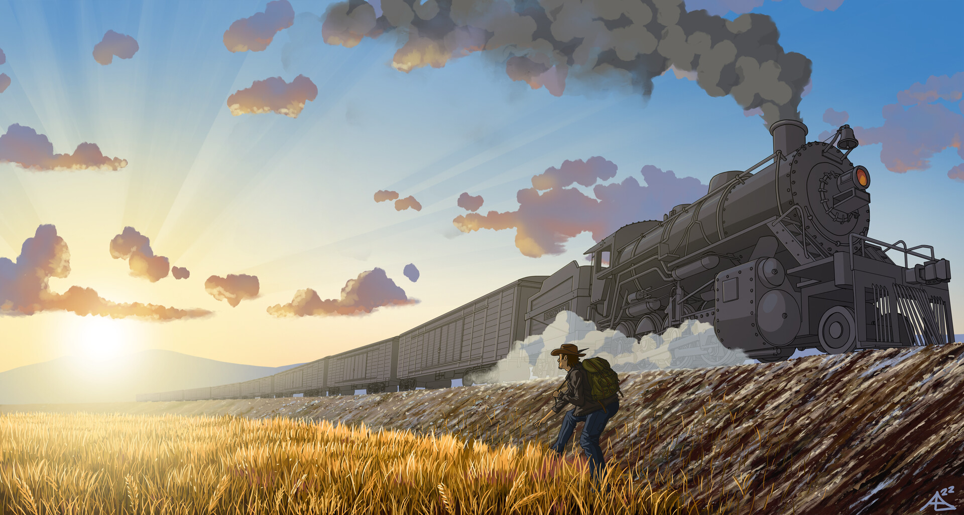 ArtStation - Train hopping